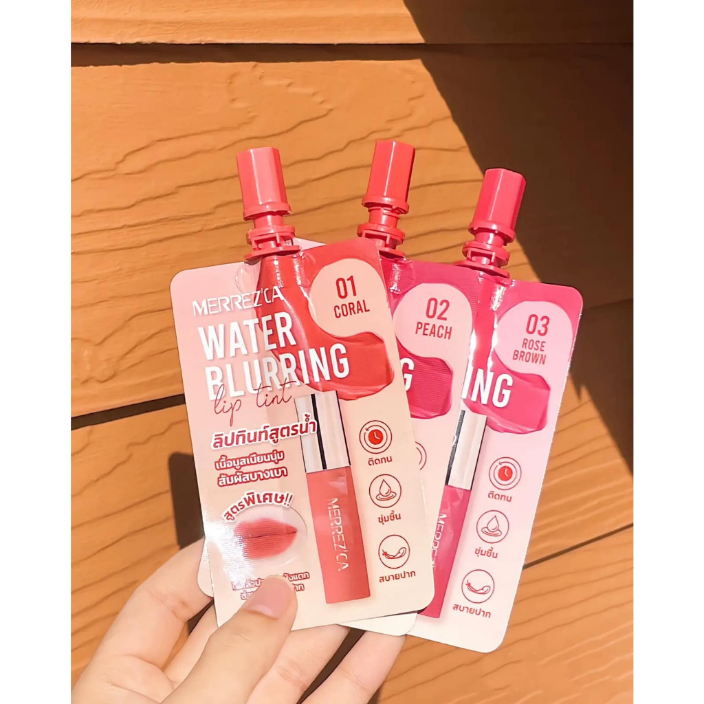 MERREZCA Water Blurring Lip Tint ปริมาณ 2 g. ลิปทินท์สูตรน้ำ เนื้อมูส ...