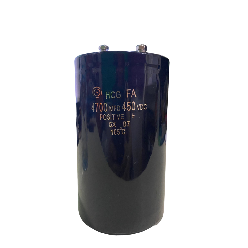 คาปาซิเตอร์ 4700 mfd 450vdc (7.5*13cm) Capacitor HCG FA 4700MFD 450VDC ...