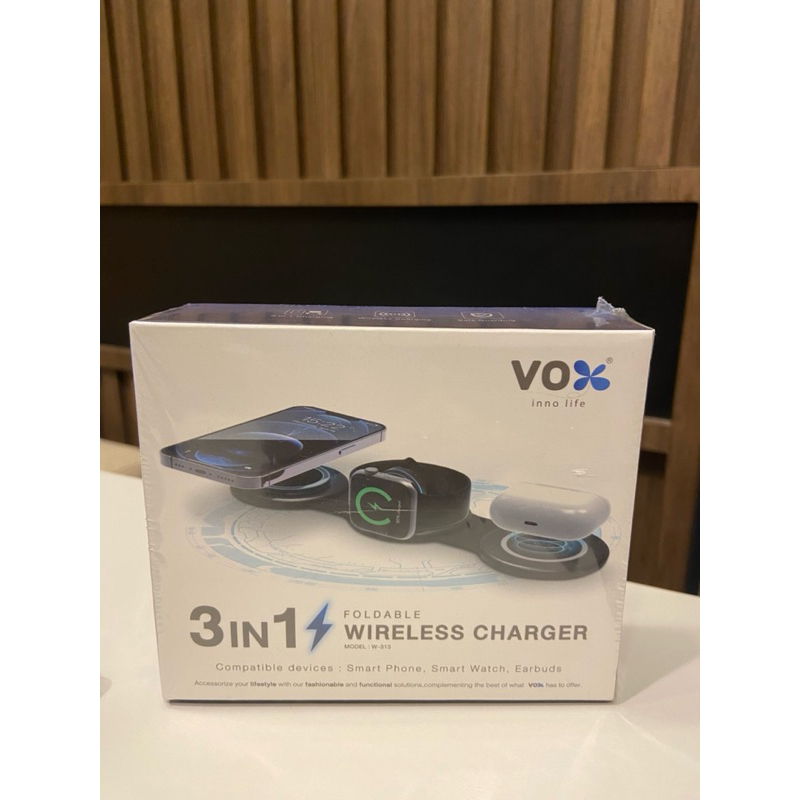 Vox Charger 3 in 1 Foldable Wireless Charger For IOS แท่นชาร์จไร้สายพับ ...