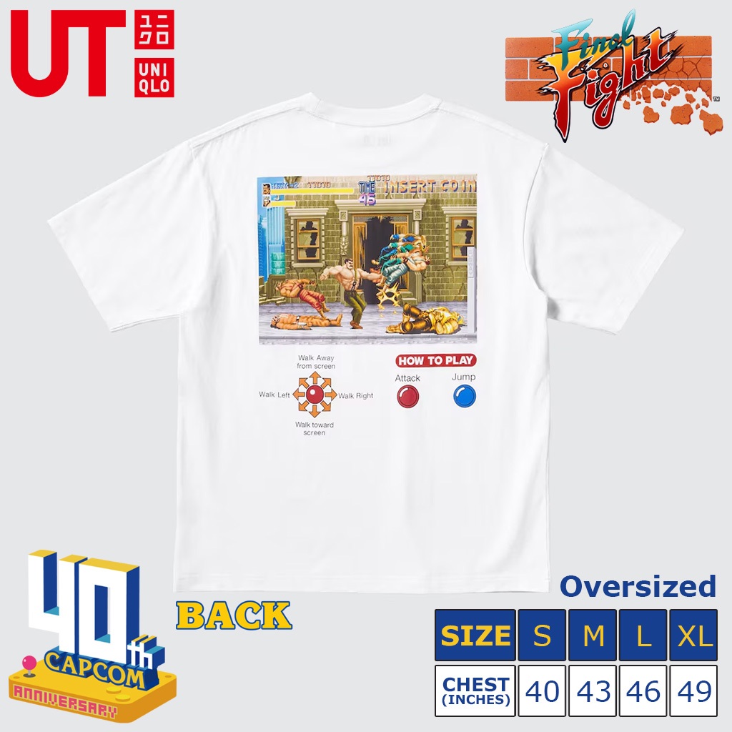เสื้อยืด Uniqlo UT - Capcom 40th (1989 Final Fight) | Shopee Thailand