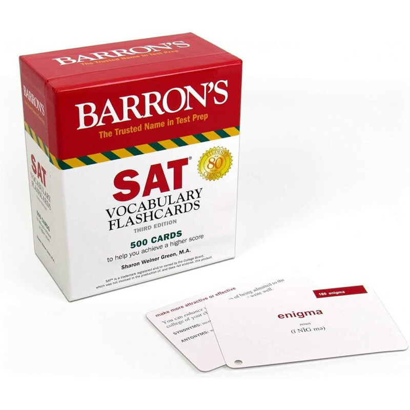 BARRON'S SAT VOCABULARY FLASHCARDS (3RD ED.): 500 FLASH CARDS TO HELP ...