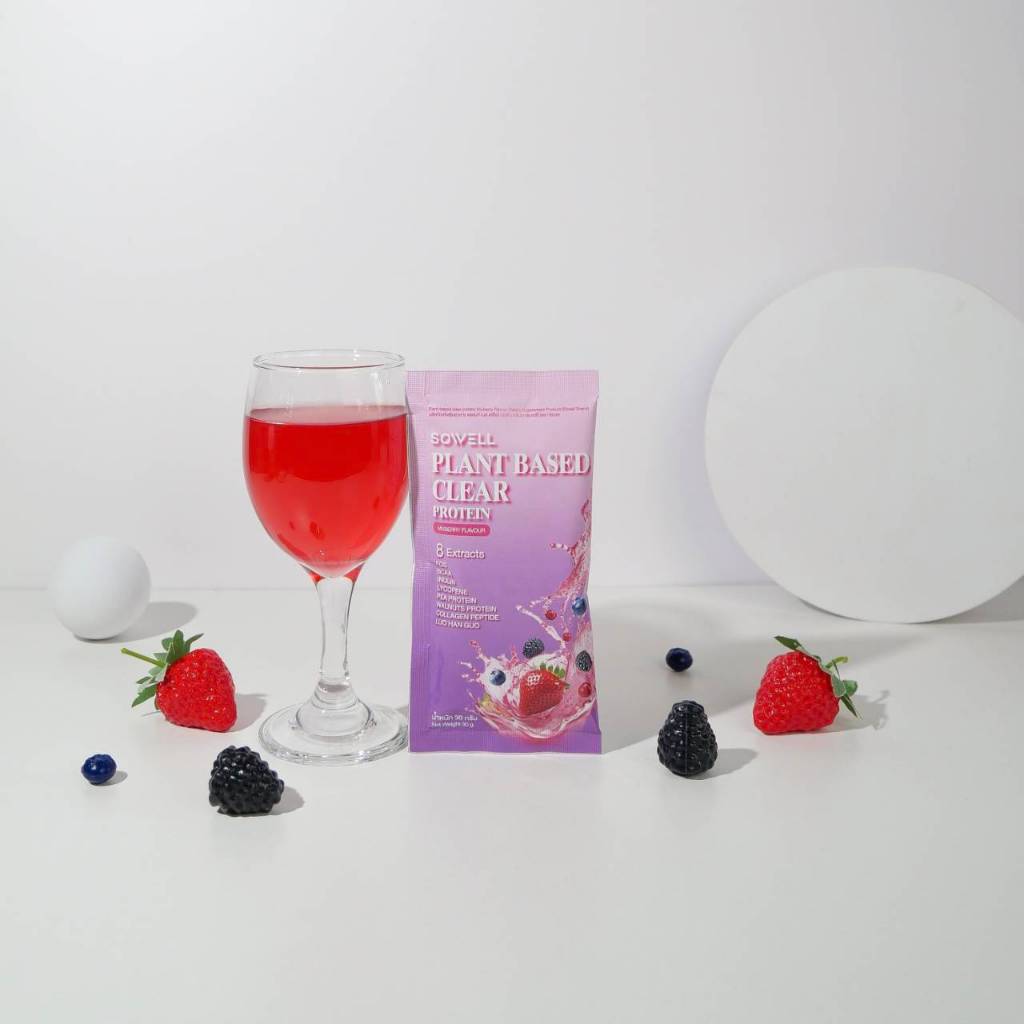 (1 ซอง) SOWELL Plant Based Clear Protein โปรตีน พืช แบบ ใส เคลียร์ ...