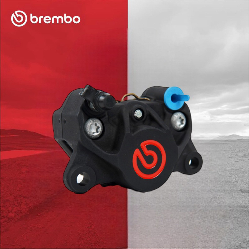 Brembo 2POT ปักข้าง ดำโลโก้แดง แท้100% #สินค้ามีประกัน | Shopee Thailand