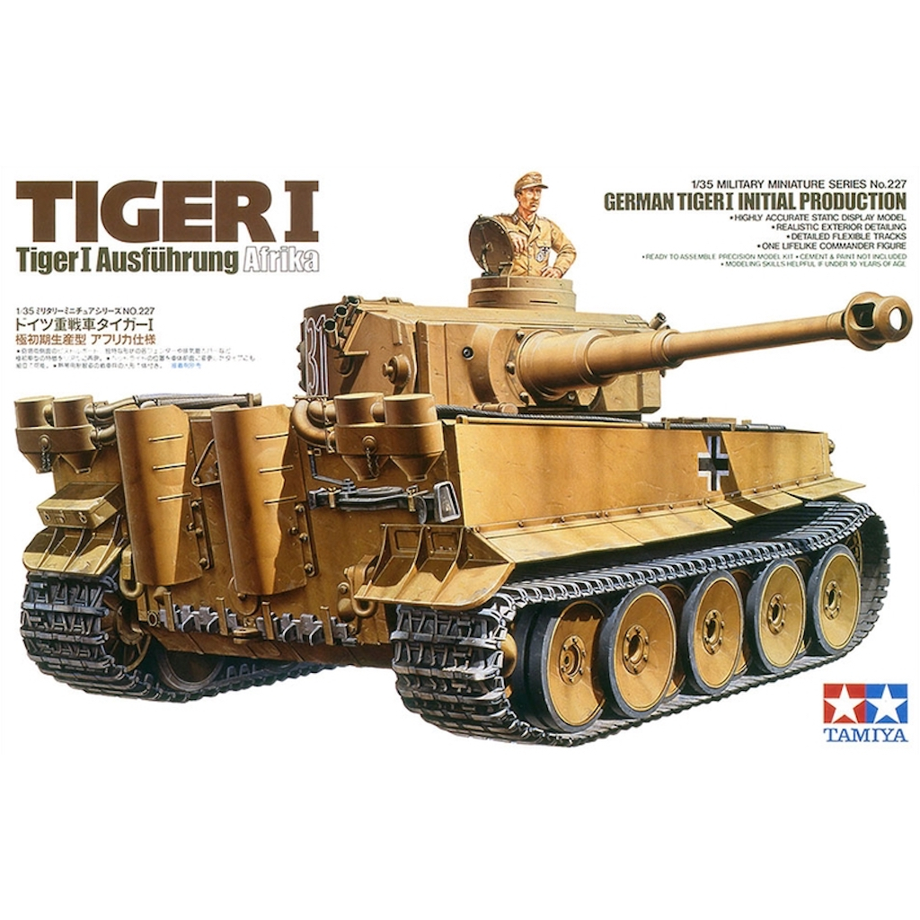 🏆 TAMIYA 35227 ชุดประกอบจำลองมาตราส่วน 1:35 GERMAN TIGER I INITIAL ...