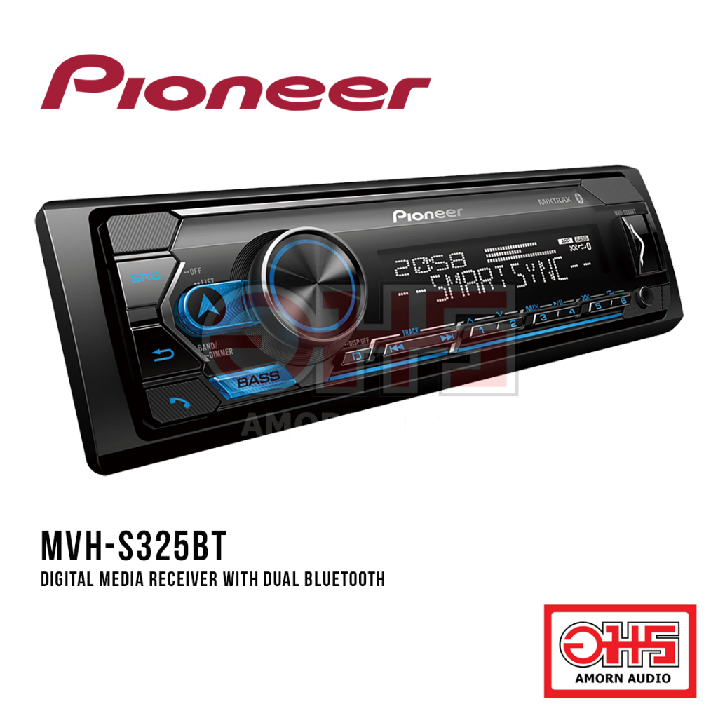 PIONEER MVH-S325BT Digital Media Receiver with Dual Bluetooth AMORN AUDIO | Shopee Thailand