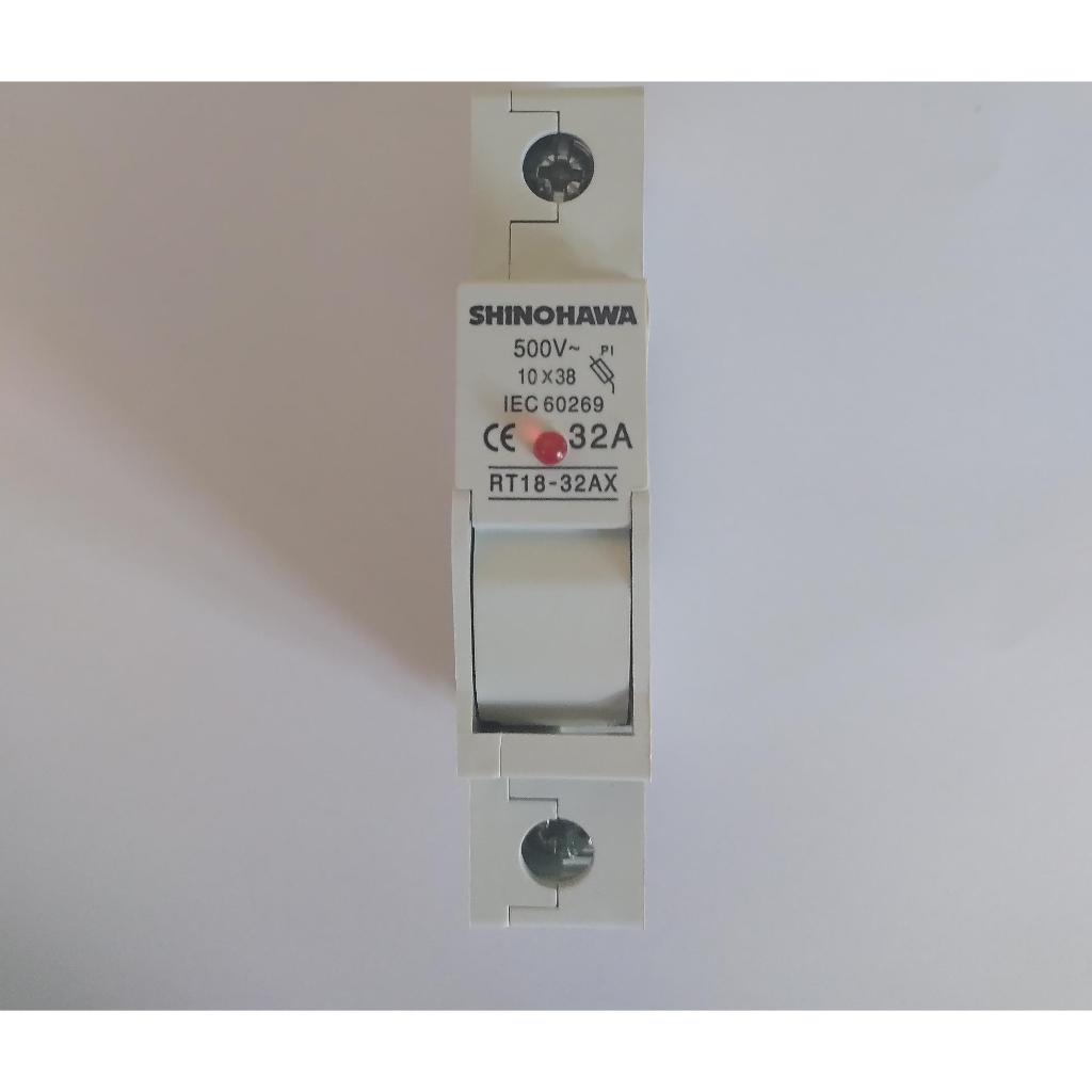 SHINOHAWA : ฐานฟิวส์ 10x38 RT18-32 1P (ABC) With Lamp | Shopee Thailand