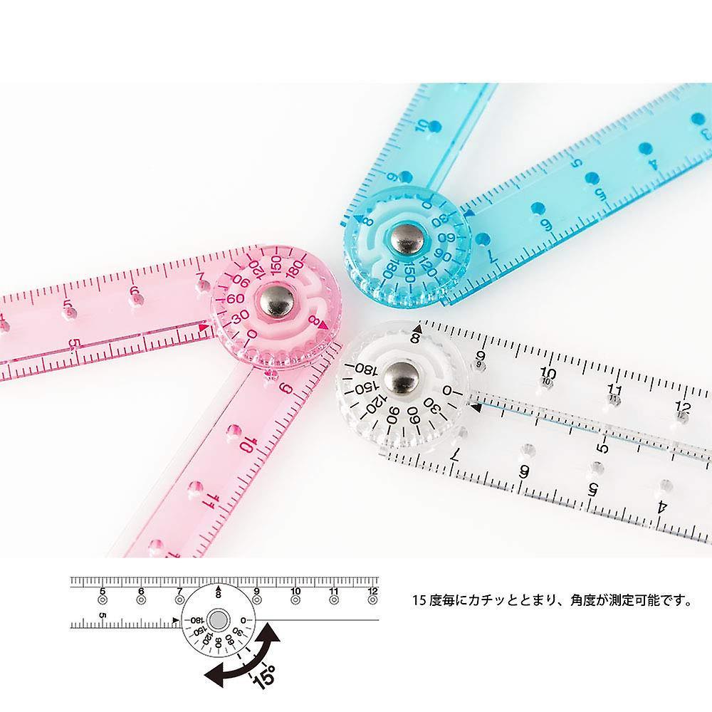 Midori Multi Ruler & Compass Ruler 16cm. // มิโดริ ไม้บรรทัดพร้อมที่วัด ...