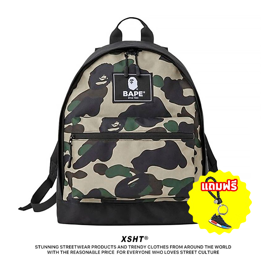🔥พร้อมส่ง🔥 กระเป๋าสะพายหลัง BAPE A BATHING APE Camouflage Backpack Bag ...