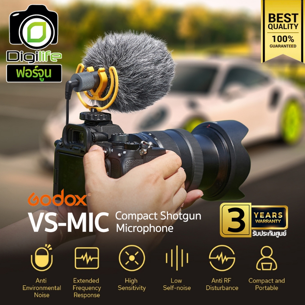 Godox Microphone VS-MIC Compact Shotgun Microphone สำหรับ Camera ...