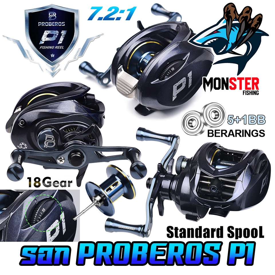 รอกตกปลา รอกหยดน้ำ PROBEROS รุ่น P1 Standard Spool (5+1bb รอบ 7.2:1 ...