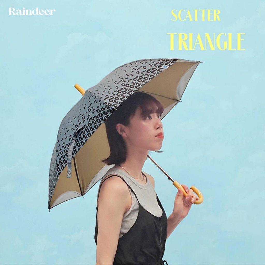 Raindeer ร่มยาว 18 นิ้ว กันUV2ชั้น ลายSCATTER TRIANGLE | Shopee Thailand