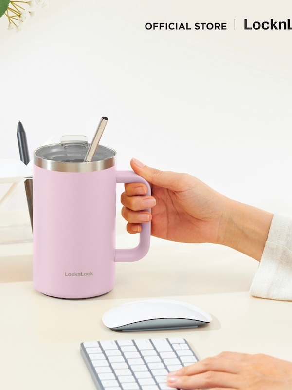 LocknLock แก้วน้ำเก็บอุณหภูมิ Flat Table Mug ความจุ 730 ml. รุ่น ...