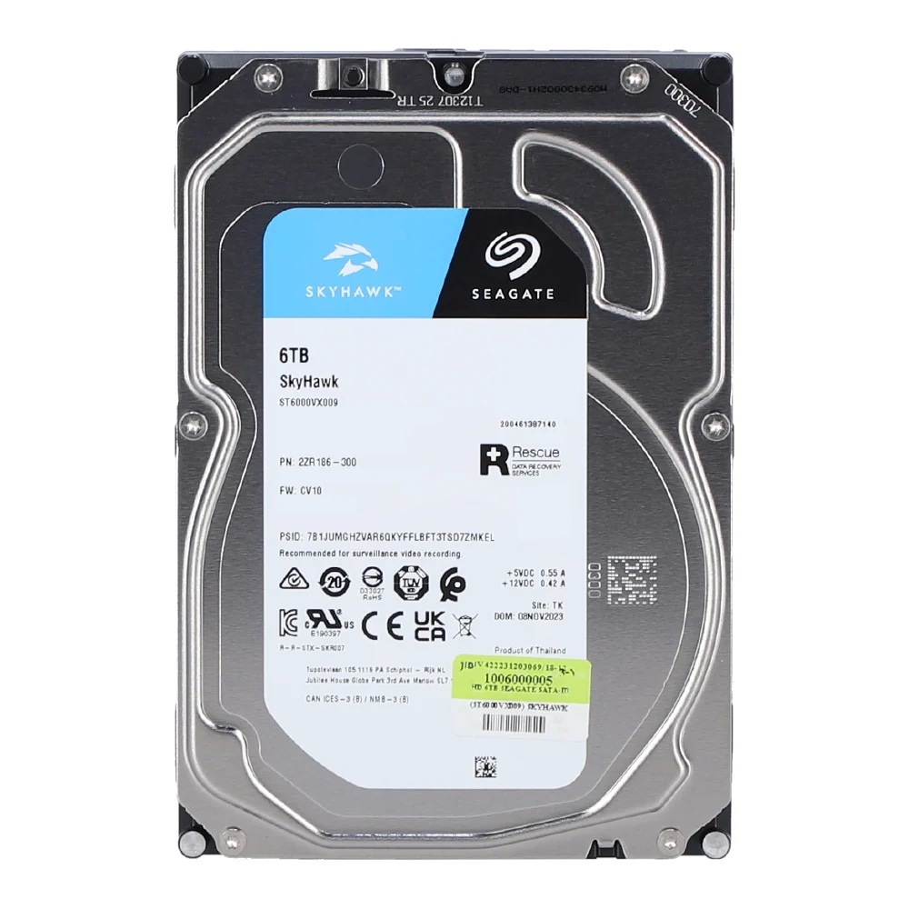 6 TB 3.5" HDD (ฮาร์ดดิสก์ 3.5") SEAGATE SKYHAWK - SATA3 (ST6000VX009 ...