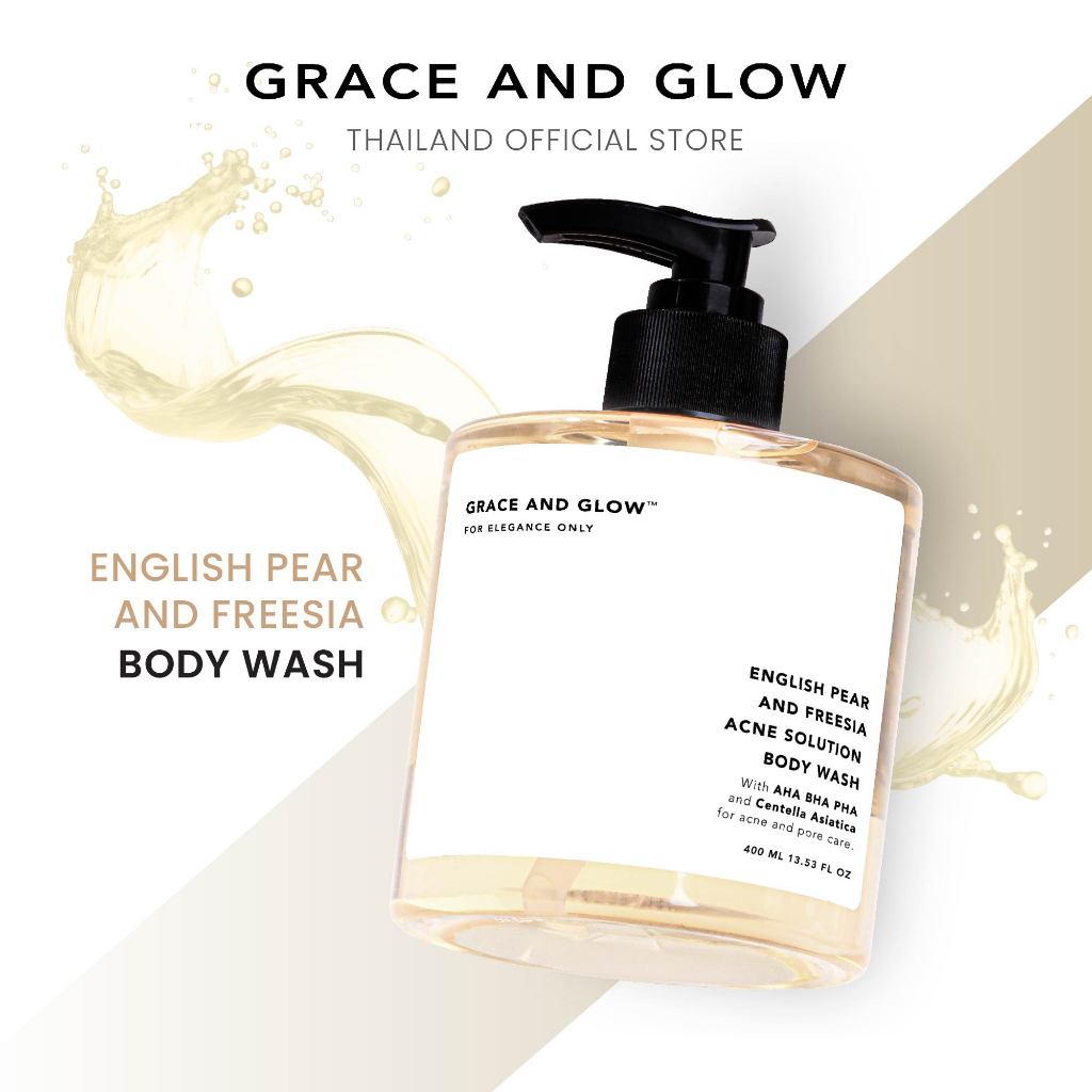 Grace and Glow English Pear and Freesia Acne Solution Body Wash ครีม ...