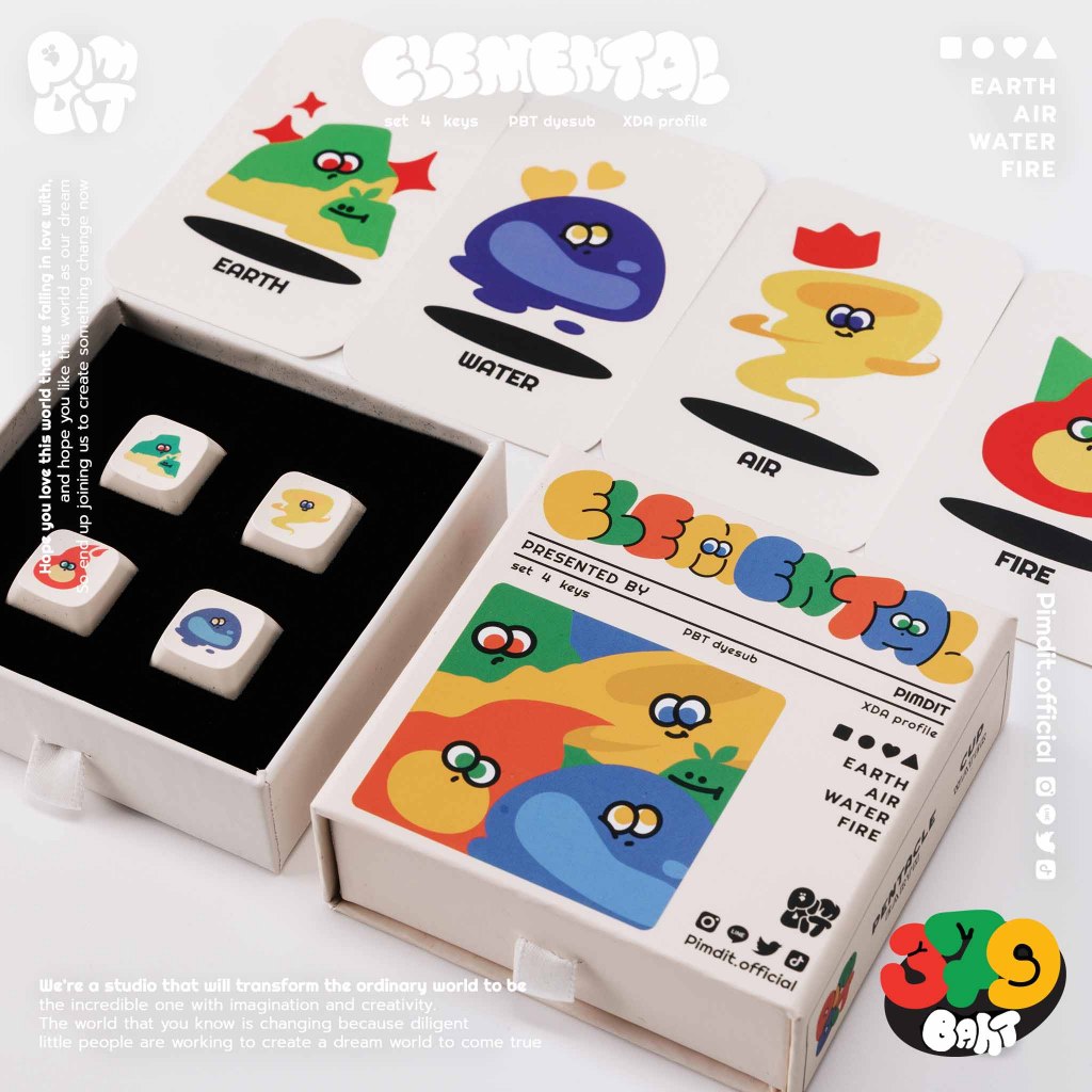 ELEMENTAL mini keycap set by Pimdit | Shopee Thailand