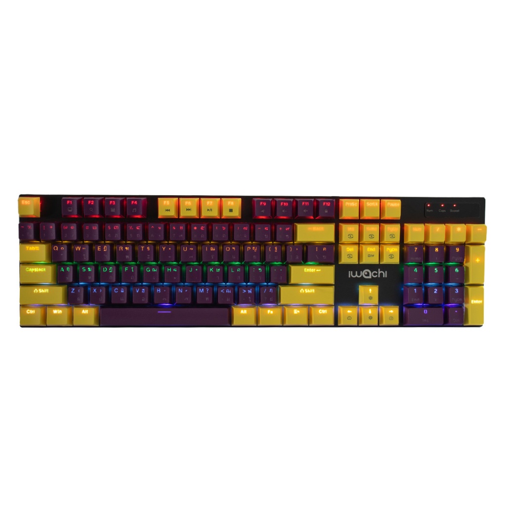 IWACHI IK5 คีย์บอร์ดไฟ RGB Mechanical Keyboard Blue Switch | Shopee ...