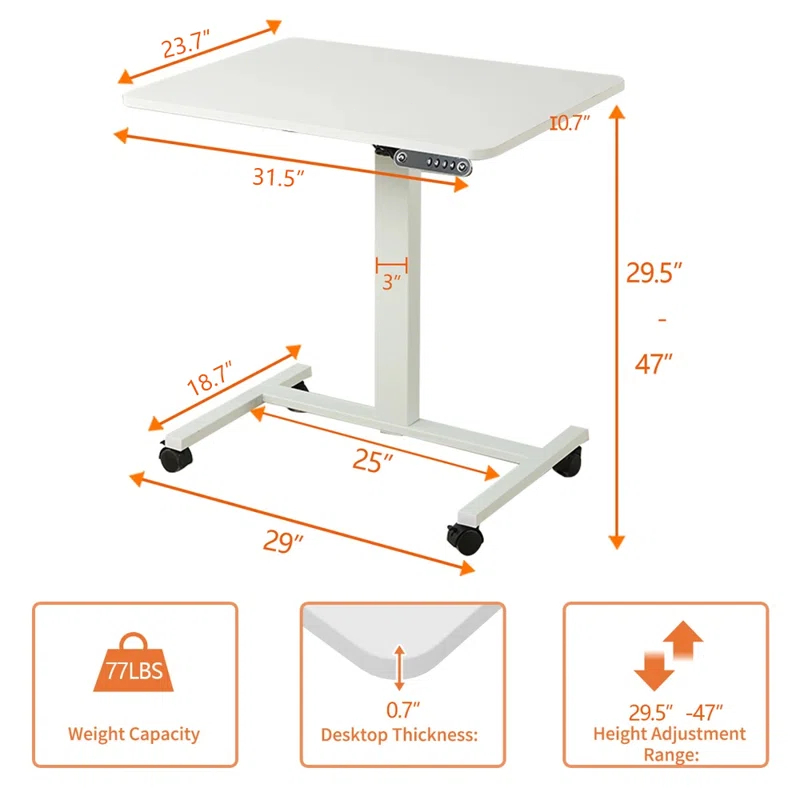 BilBil 32 inches Electric Standing Desk Office Ergonomic Table with ...