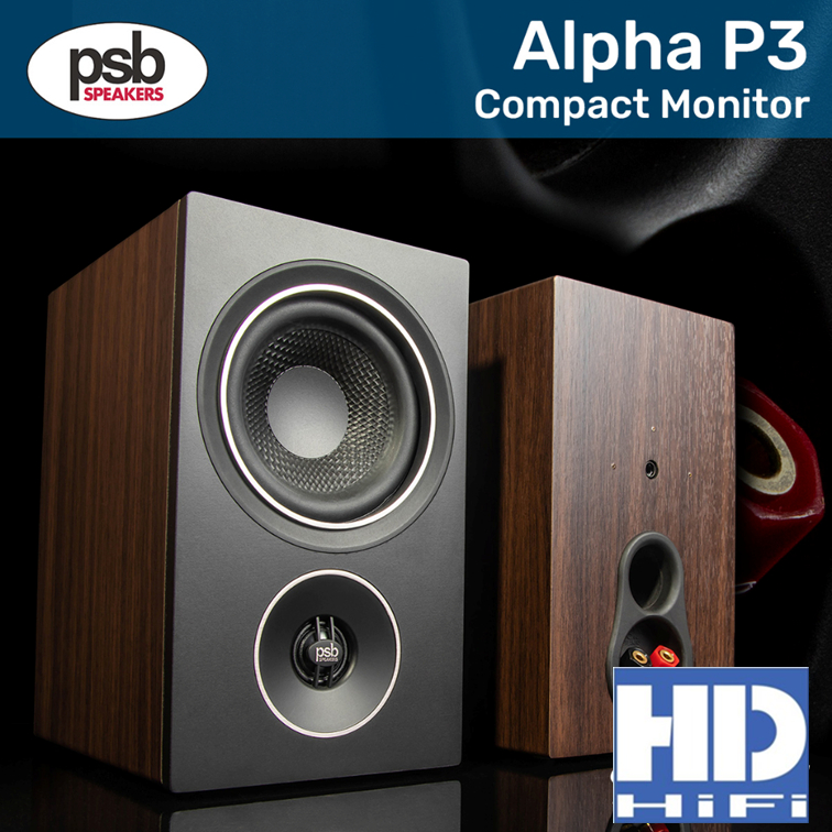 PSB Alpha P3 Compact Bookshelf Speakers Walnut (PAIR) | Shopee Thailand