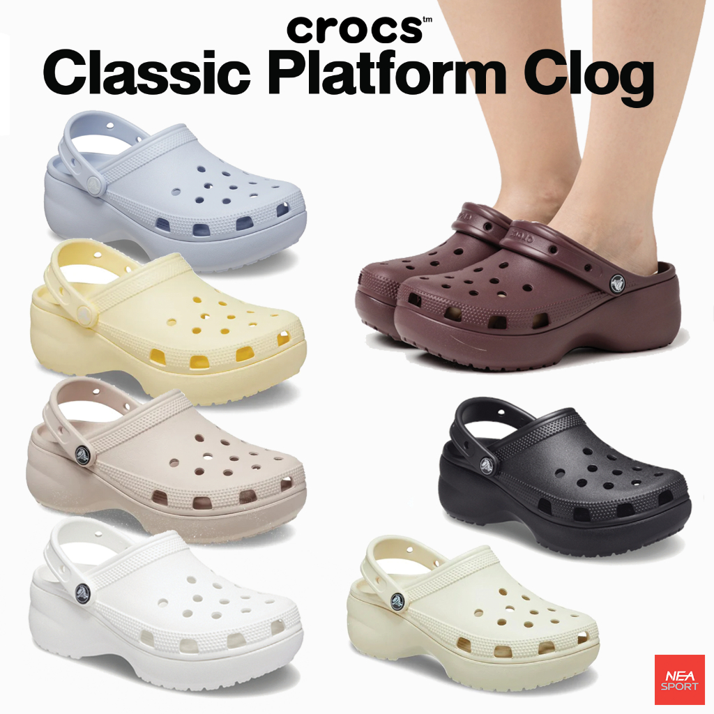[ลด30% เก็บโค้ด 1580FASHDD] Crocs Woman Classic Platform Clog ฮิตสุด แรงสุด รองเท้า ครอคส์ ...