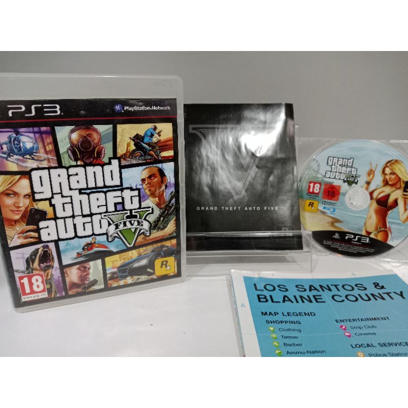 แผ่นเกมส์ Ps3 - GTA V (Playstation 3) (อังกฤษ) มีแผนที่ | Shopee Thailand