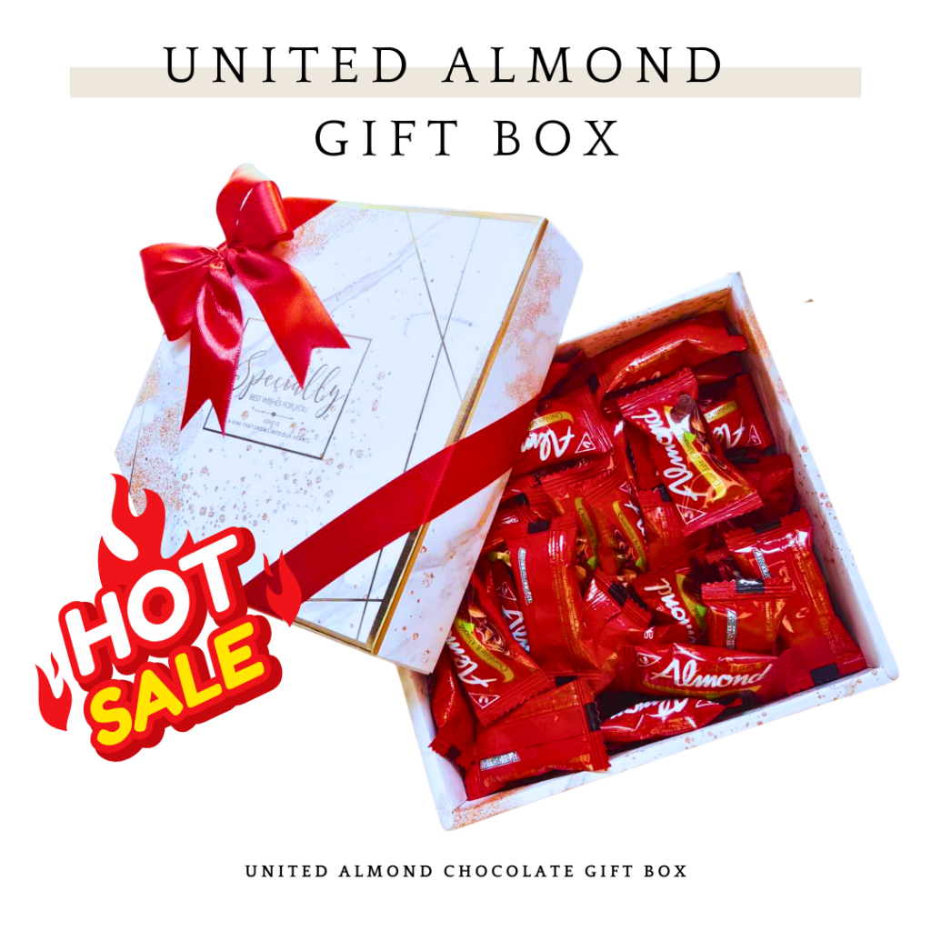 *United Almond gift box* อัลมอนด์ ช็อกโกแลต ของขวัญ ปีใหม่ วันวาเลนไทน์ ...