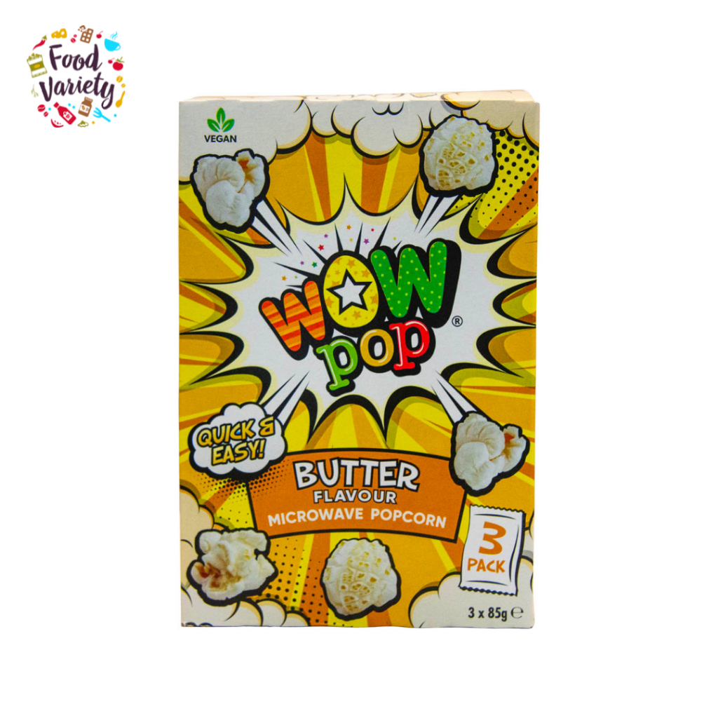 Wow Pop Butter Flavour Microwave Popcorn [3 x 85g] 255g ว้าว ป๊อป ป๊อปค ...