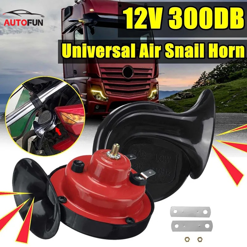 แตรหอยโข่ง 300DB 12V แตรรถไฟหอยทากไฟฟ้าสากล 2pcs สีแดง | Shopee Thailand