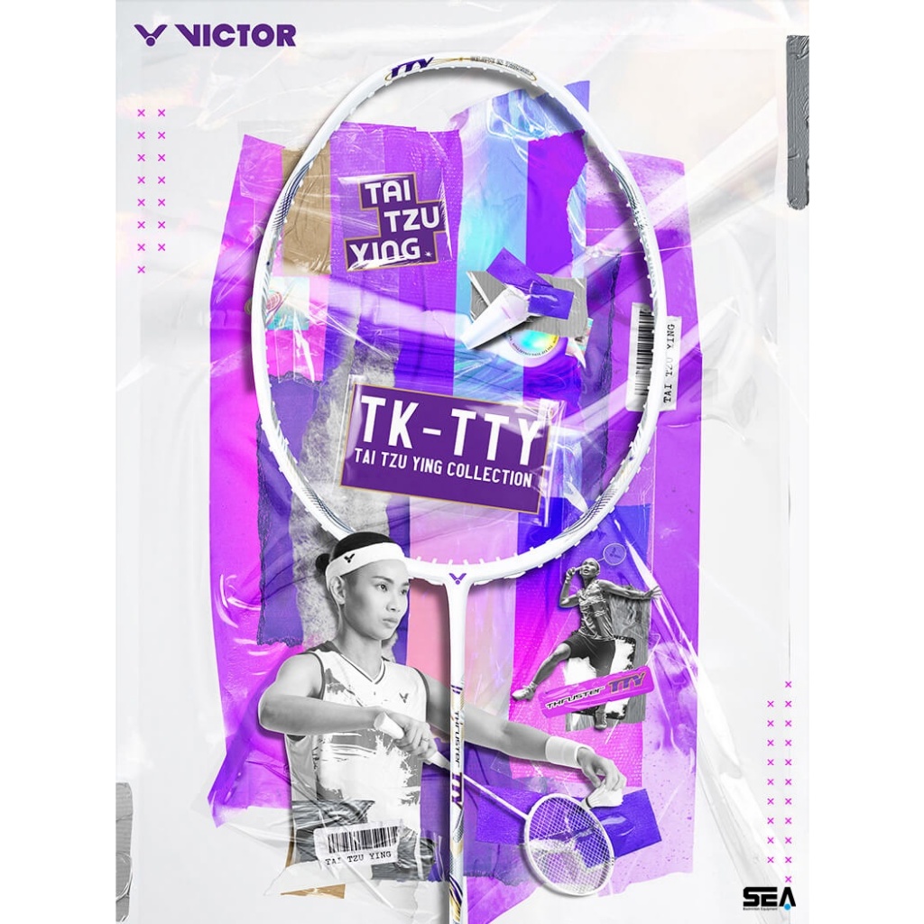 VICTOR ไม้แบดมินตัน รุ่น THRUSTER K TTY A (Power Type) 4UG5/Head Heavy ...