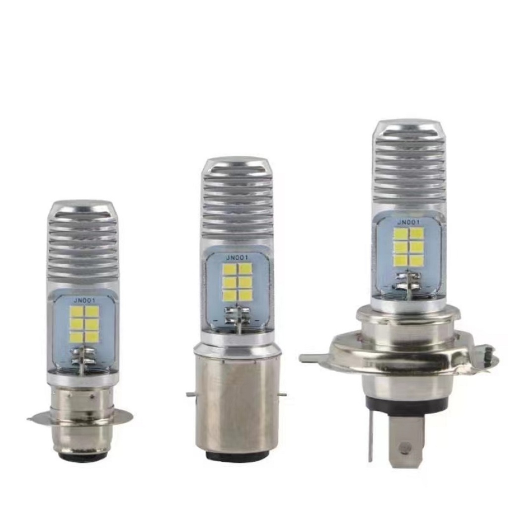 หลอดไฟหน้า 6led H4-LG 6led 3ขา H6-LG 6led 2จุด BA20D แสงสีขาวสำหรับมอเต ...