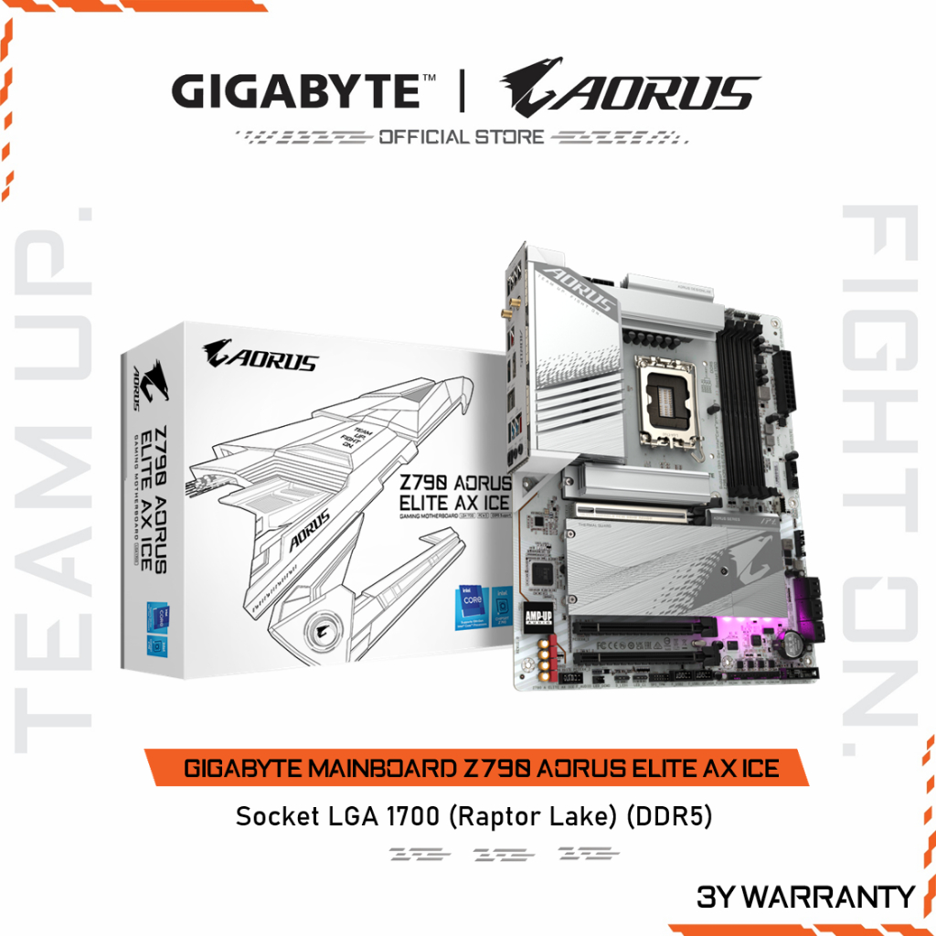 GIGABYTE MAINBOARD Z790 AORUS ELITE AX ICE เมนบอร์ด Z790 A ELITE AX ICE ...
