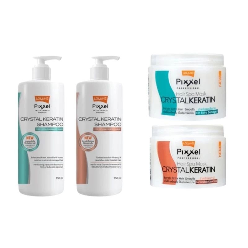 Lolane Pixxel crystal keratin shampoo treatment ไซส์ใหญ่ โลแลน พิกเซล ...