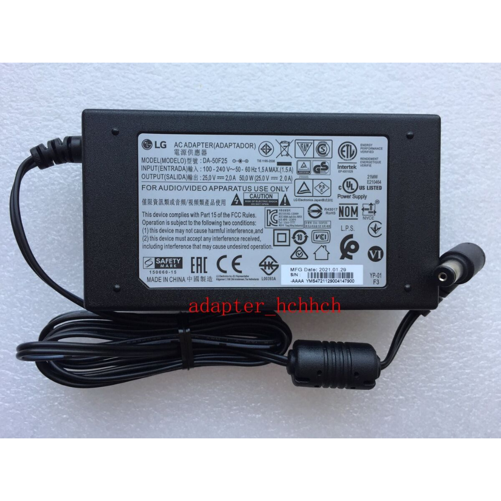รอ10วัน Adapter LG ของแท้ LG 25v 2A สำหรับ Soundbar 6.5*1.2 mm | Shopee Thailand