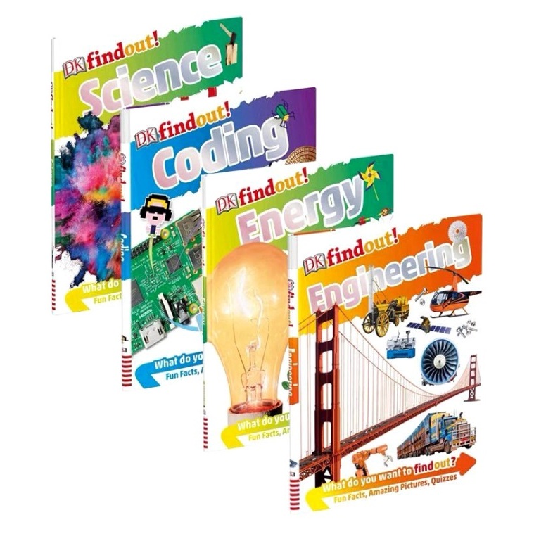 DK Findout 4 volumes : Science Coding Engineering Energy หนังสือภาษา ...