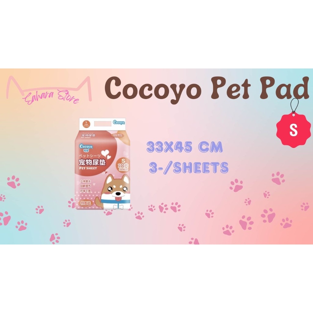 แผ่นรองฉี่สุนัข Cocoyo สูตร3ชั้น และ 3ชั้นชาโคล แบ่งขายไซส์ S,M,L ...