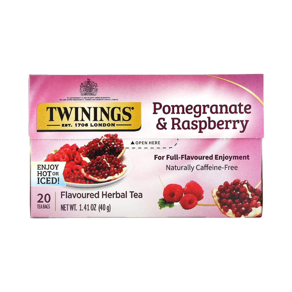 Twinings Herbal Tea Pomegranate & Raspberry Caffeine Free ชาทับทิมและรา ...