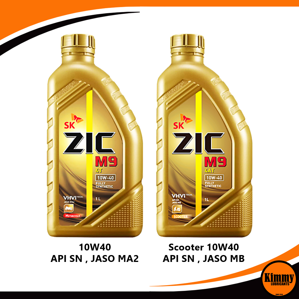 ZIC M9 Fully Synthetic 100% 10W40 และ Scooter 10W40 | Shopee Thailand
