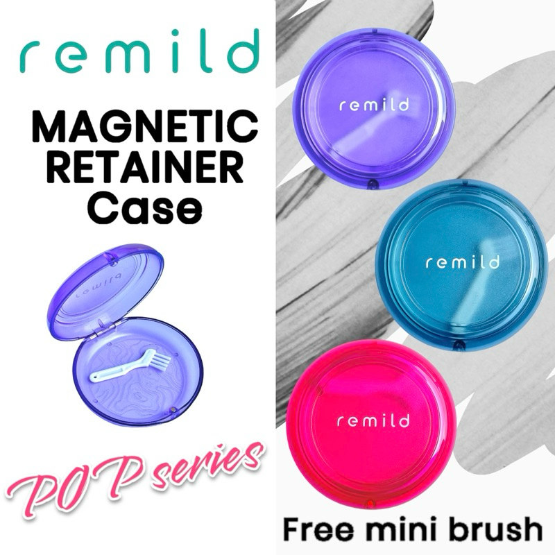 กล่องรีเทนเนอร์ Remild Magnetic retainer case รุ่น Pop แถมฟรีแปรงมินิ ...