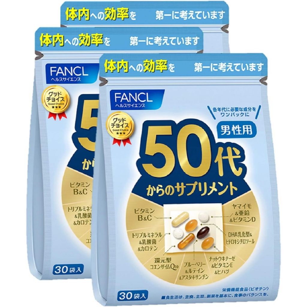 FANCL Men's Supplement from 50s, 45-90 Day Supply (30 Bags) | Shopee ...