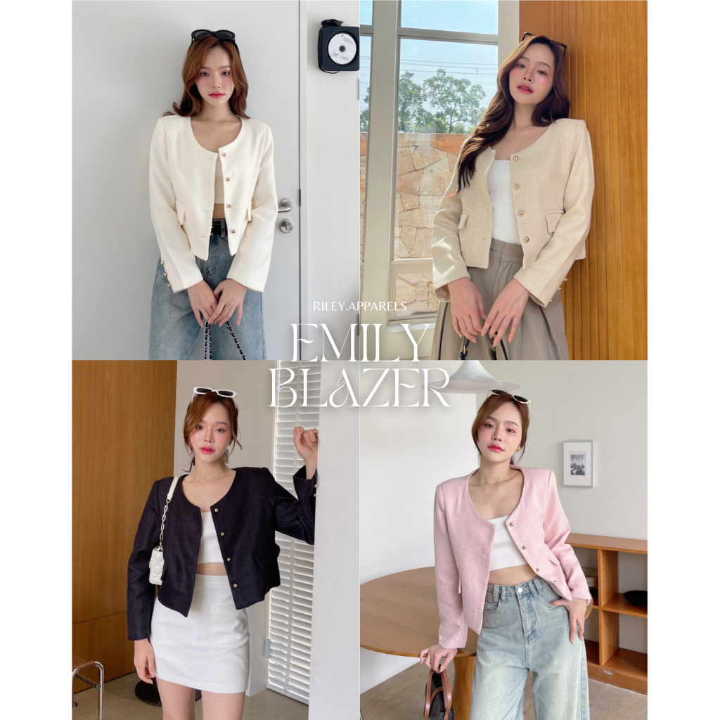 Riley.apparels - Emily Blazer 9096 | Shopee Thailand