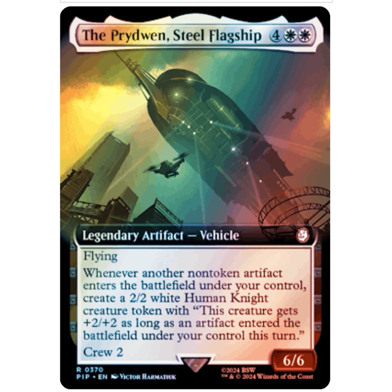 Universes Beyond: Fallout Variants Foil: The Prydwen, Steel Flagship (0370 - Extended Art ...