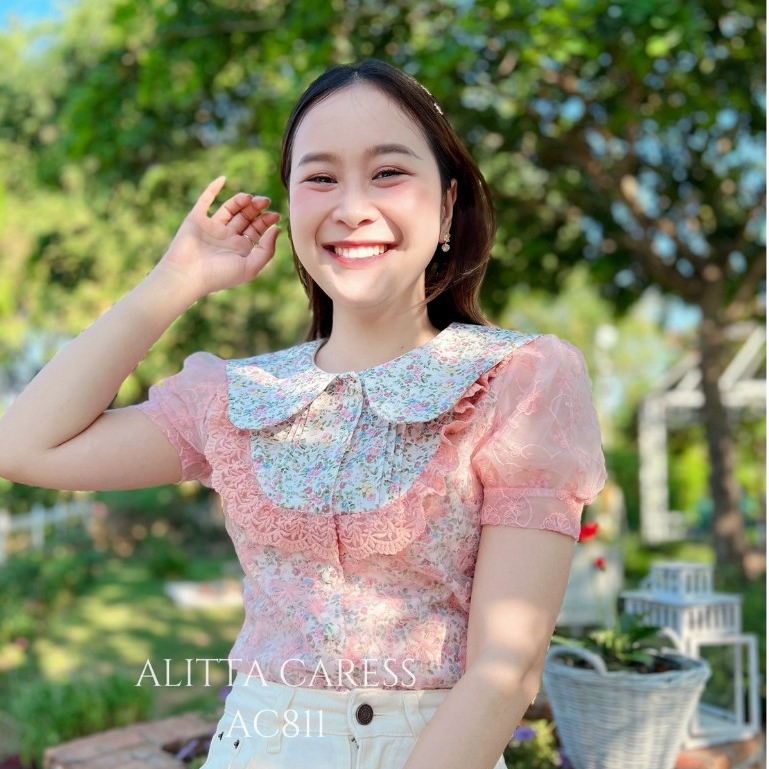 ALITTA CARESS AC811 เสื้อลายลูกไม้ ผ้าฉลุลูกไม้ น่ารักมาก งานตัดเย็บ ...