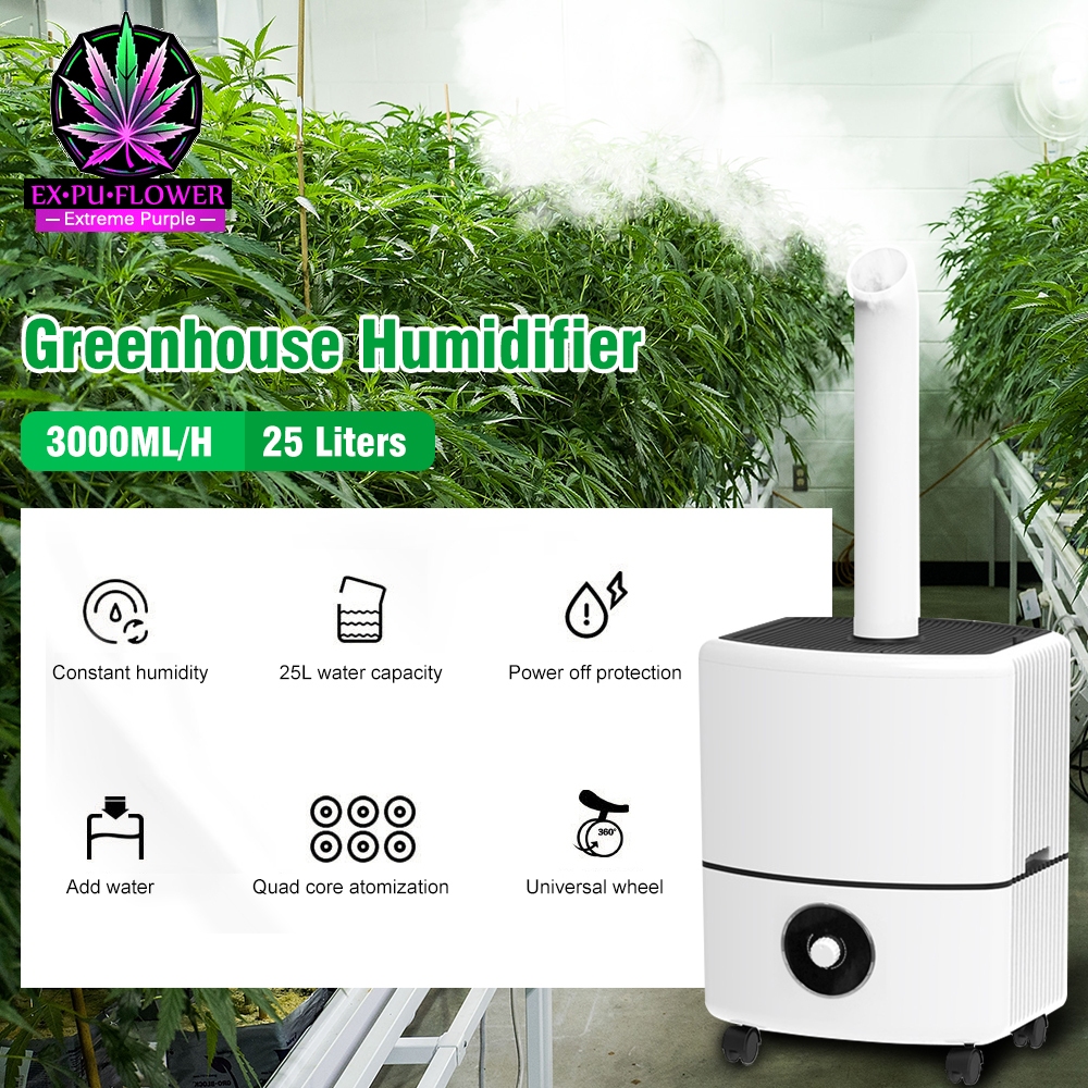 เครื่องเพิ่มความชื้น ในอากาศ 25L 3000ML/H เครื่องพ่นไอน้ํา Greenhouse ...