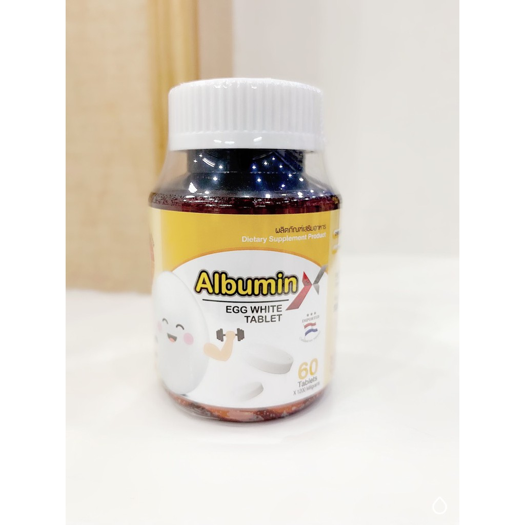 Albumin Egg White Tablet โปรตีนไข่ขาวชนิดเม็ด #60 เม็ด | Shopee Thailand