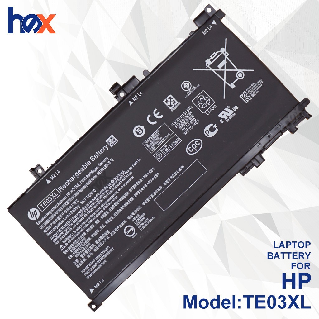 HP Pavilion Omen Laptop Battery TE03XL HSTNN-UB7A 15-AX 15-AX002NG ...