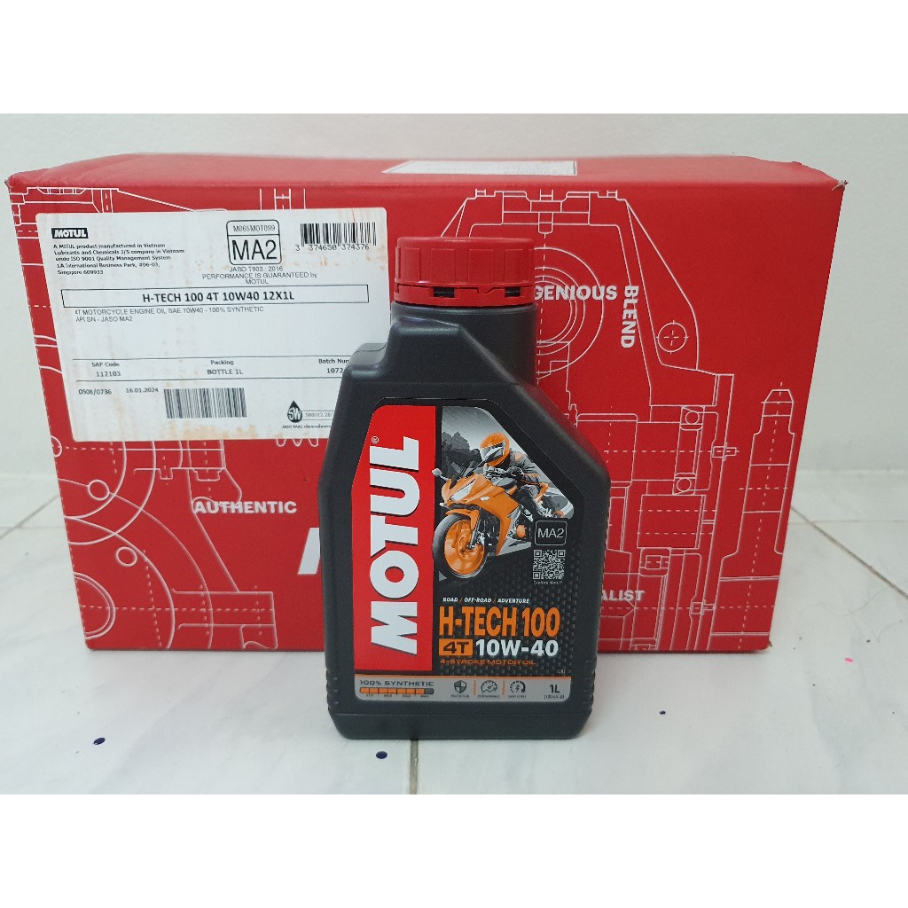Motul H-Tech 100 4T 10W40 1L.x12ขวด ยกลัง | Shopee Thailand