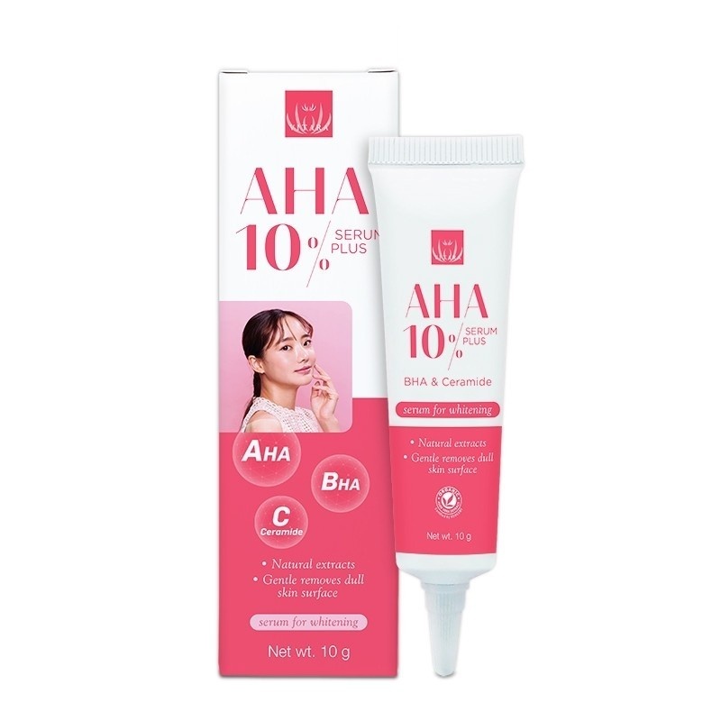Vitara AHA 10% Serum Plus ไวทาร่า เอเฮชเอ เซรั่ม พลัส ขนาด 10 กรัม เซรั่มบำรุงผิวหน้า ชุ่มชื้น ...