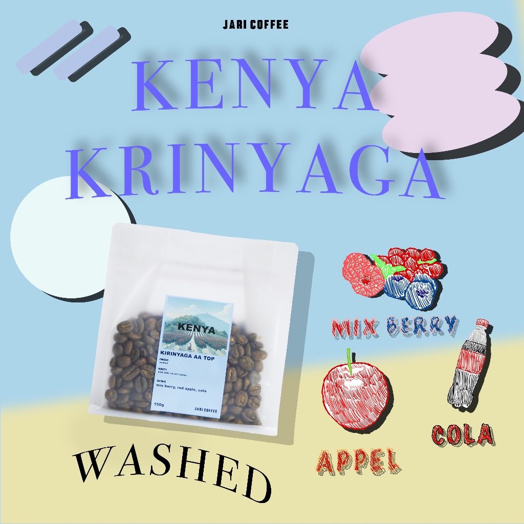 Kenya kirinyaga nguguini aa washed process เมล็ดกาแฟ specialty coffee ...