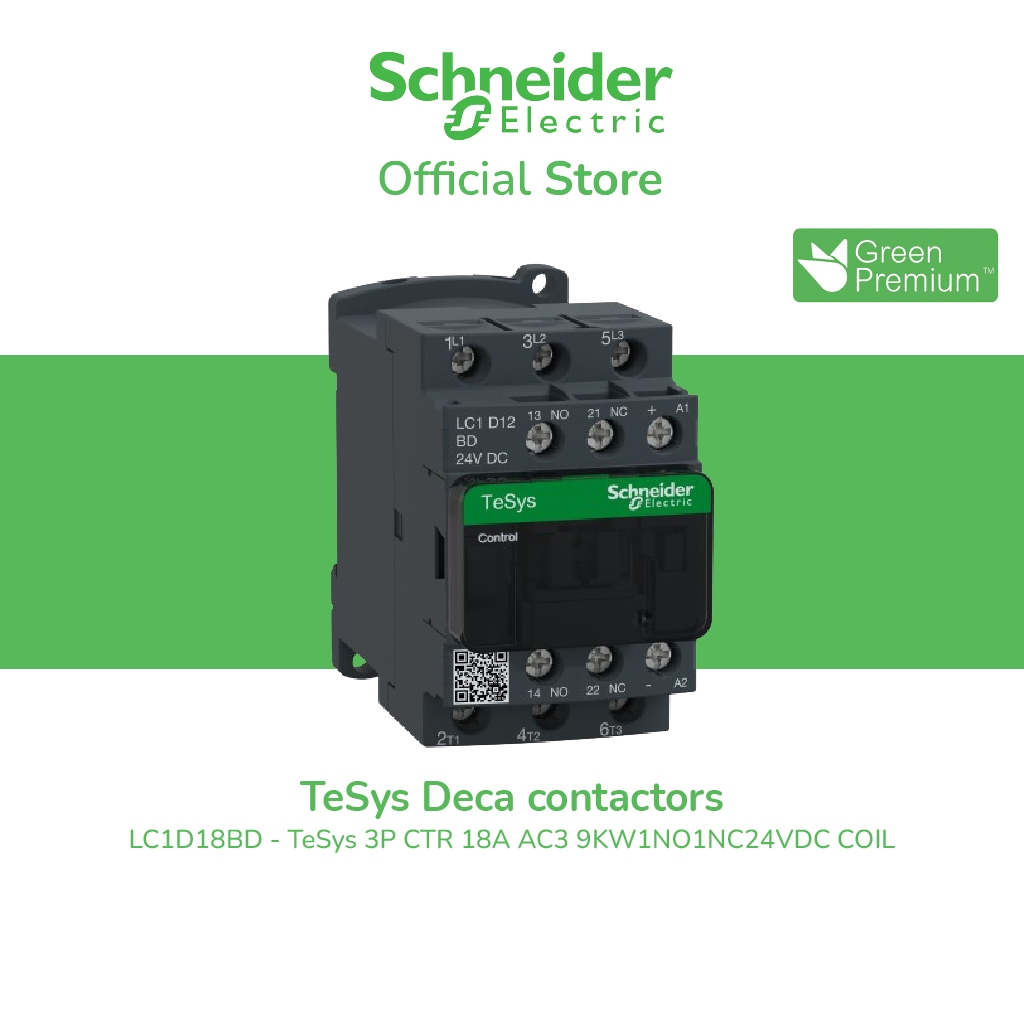 Schneider Electric Contactor รุ่น Tesys Deca, 3P(3NO), AC-3/ AC-3e,