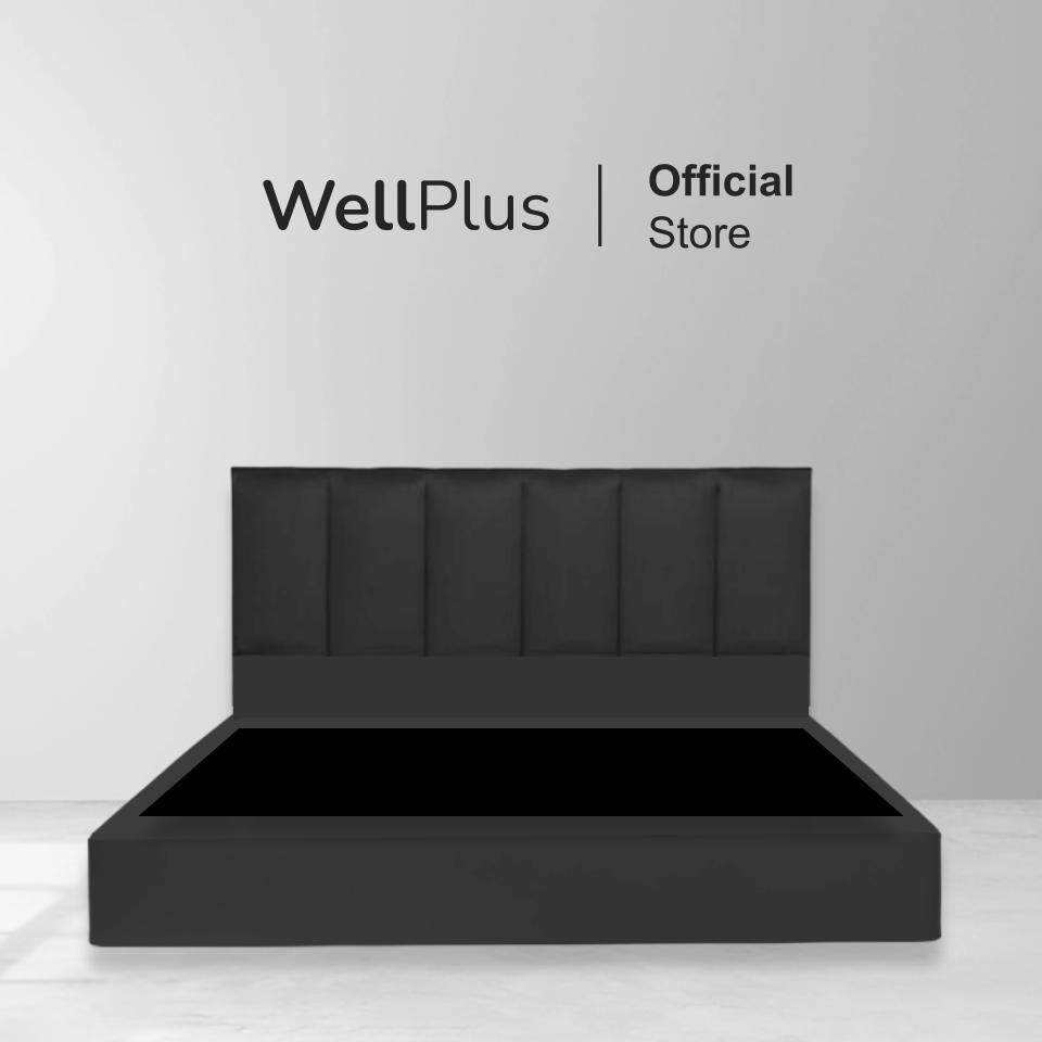 WellPlus เตียงนอน ฐานเตียงพร้อมหัวเตียง รุ่น Rolf แข็งแรง ทนทาน หุ้มด้วยหนัง PVC กันน้ำ กันฝุ่น ...