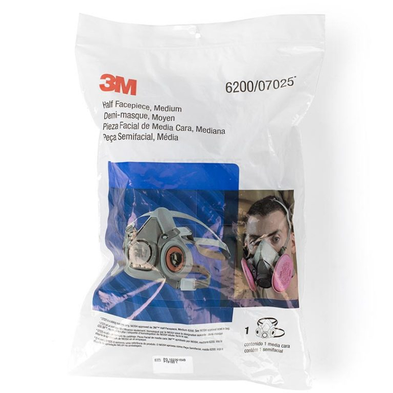 3M Half Facepiece Reusable Respirator 6200, Medium หน้ากากครึ่งหน้า ...